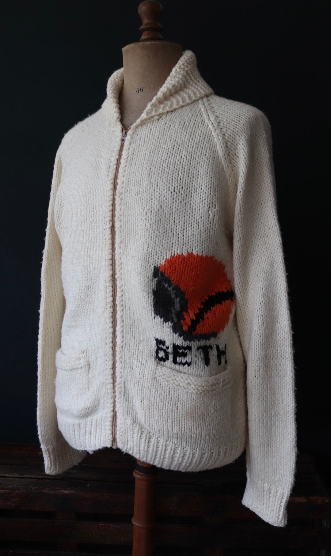 Vintage 1980s 80s Mary Maxim Motorcycle Motorbike Chopper Beth Hand ...