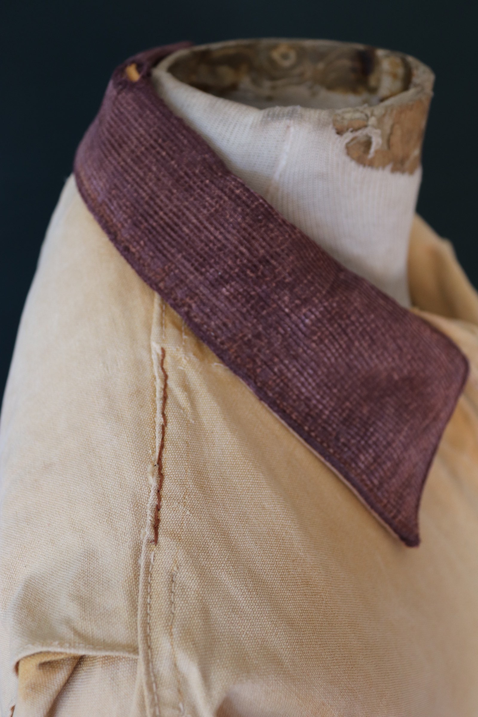 Vintage 1950s 50s Hinson Bodyguard tan brown tin cloth cotton canvas ...