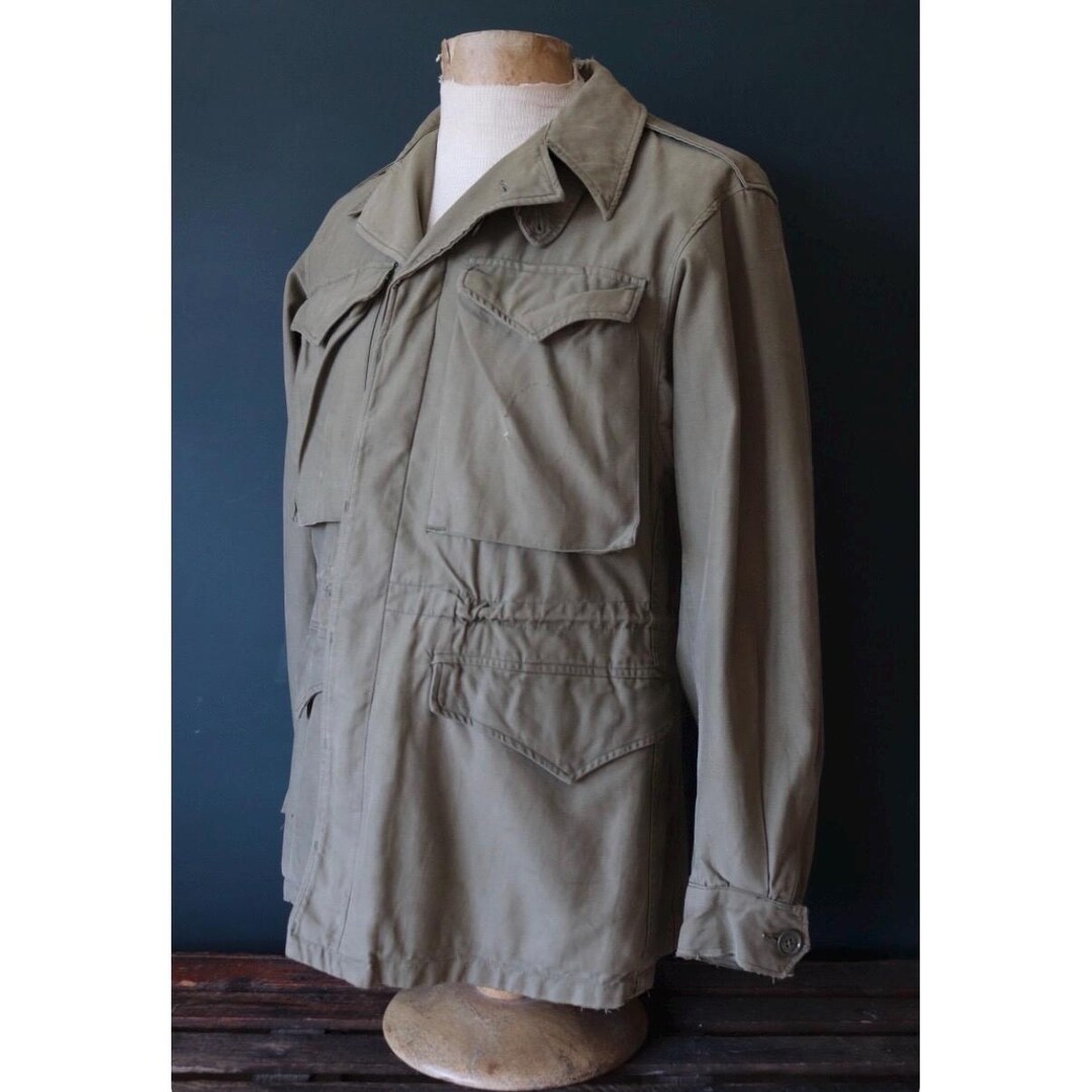 Vintage WW2 US Army Utility Jacket - 1940s Military - M43 - Olive Green ...