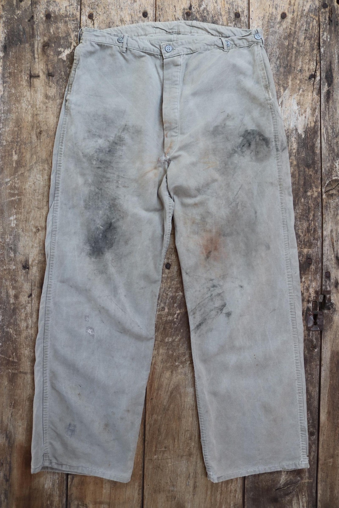 Vintage 1940s 1950s Swedish Workwear Trousers - Military Utility Pants ...