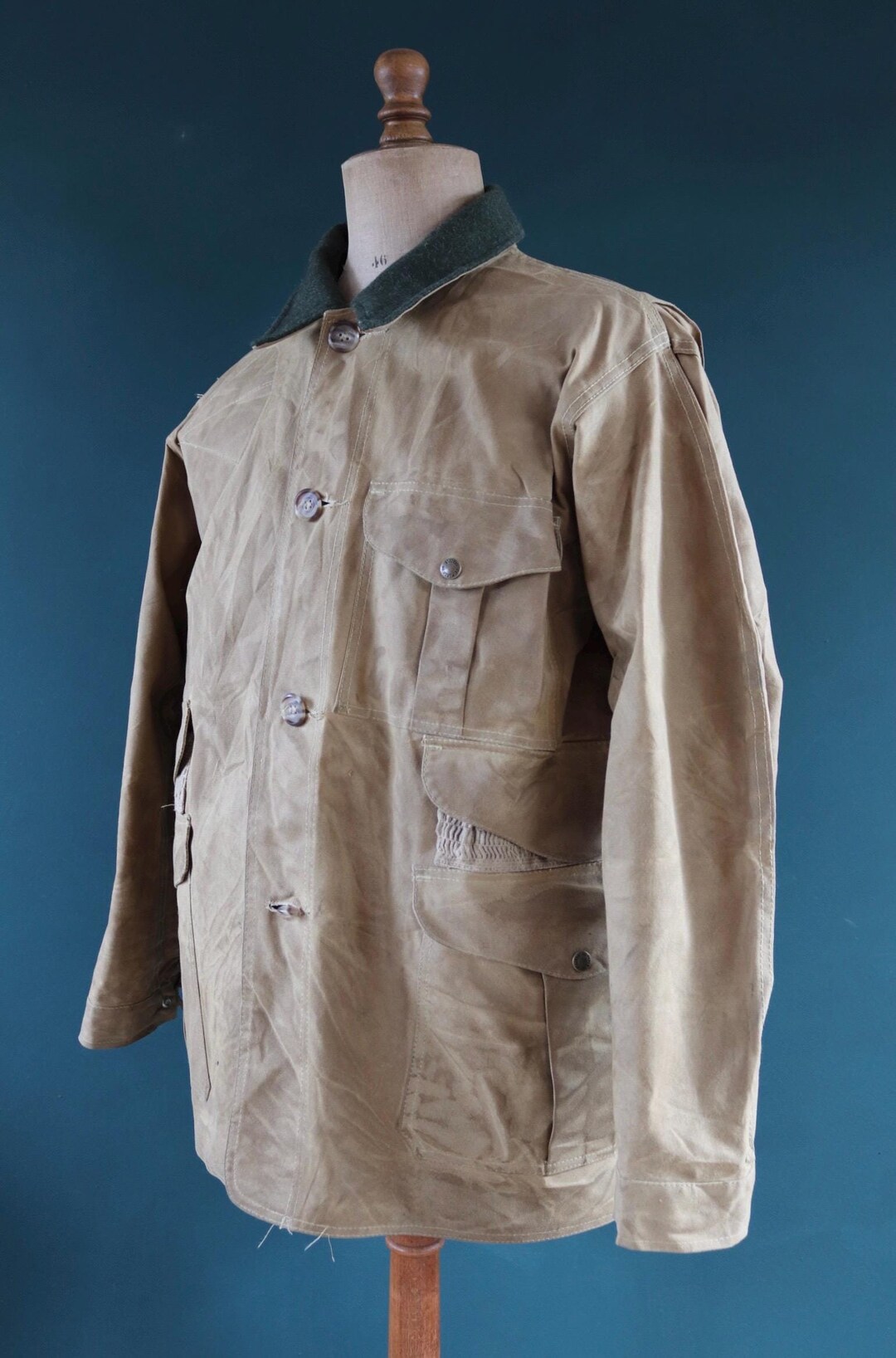 Vintage CC Filson Tin Cloth Cotton Canvas Cruiser Jacket 56” Chest ...