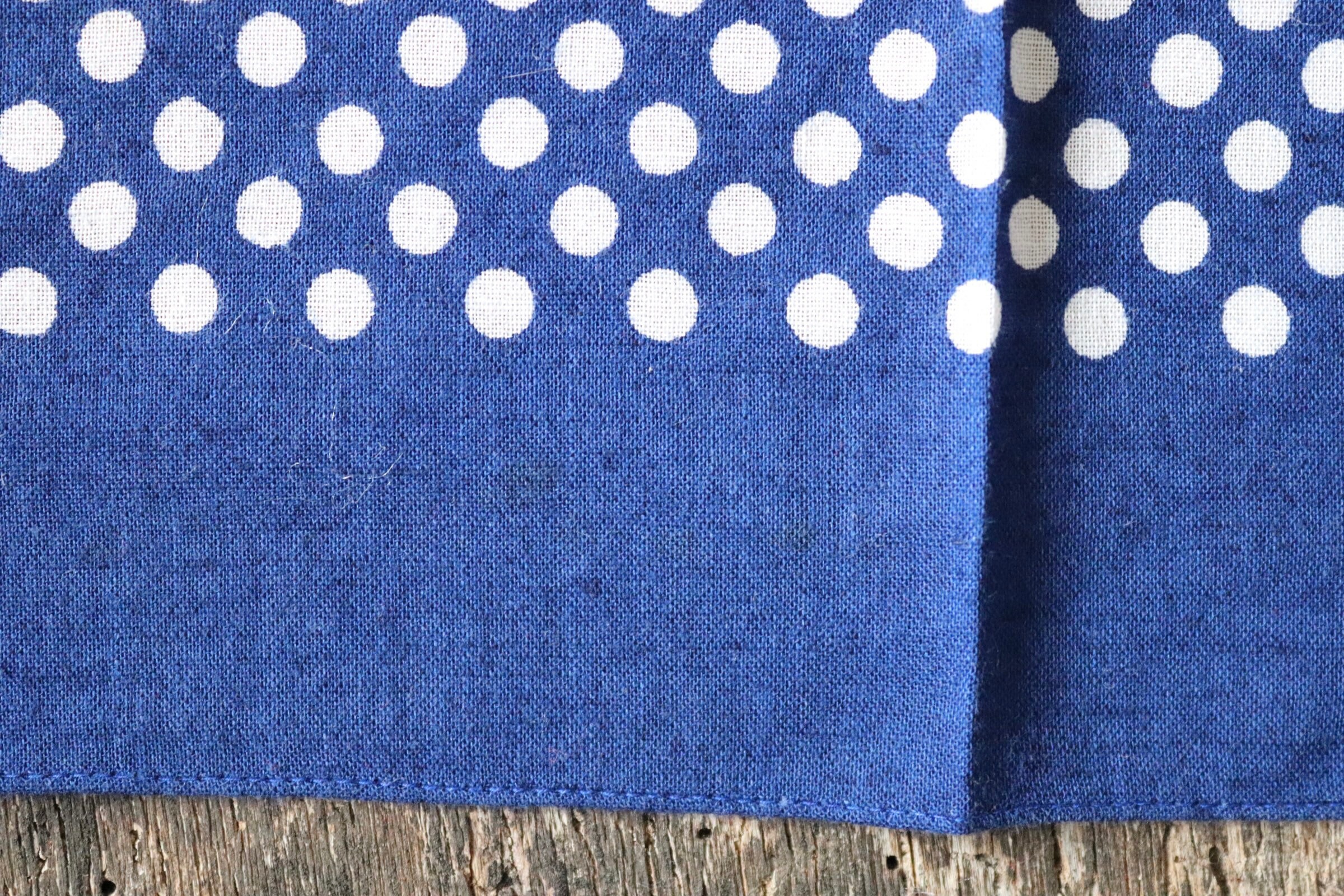 Vintage indigo blue spotted spotty bandana pocket square neckerchief 23 ...