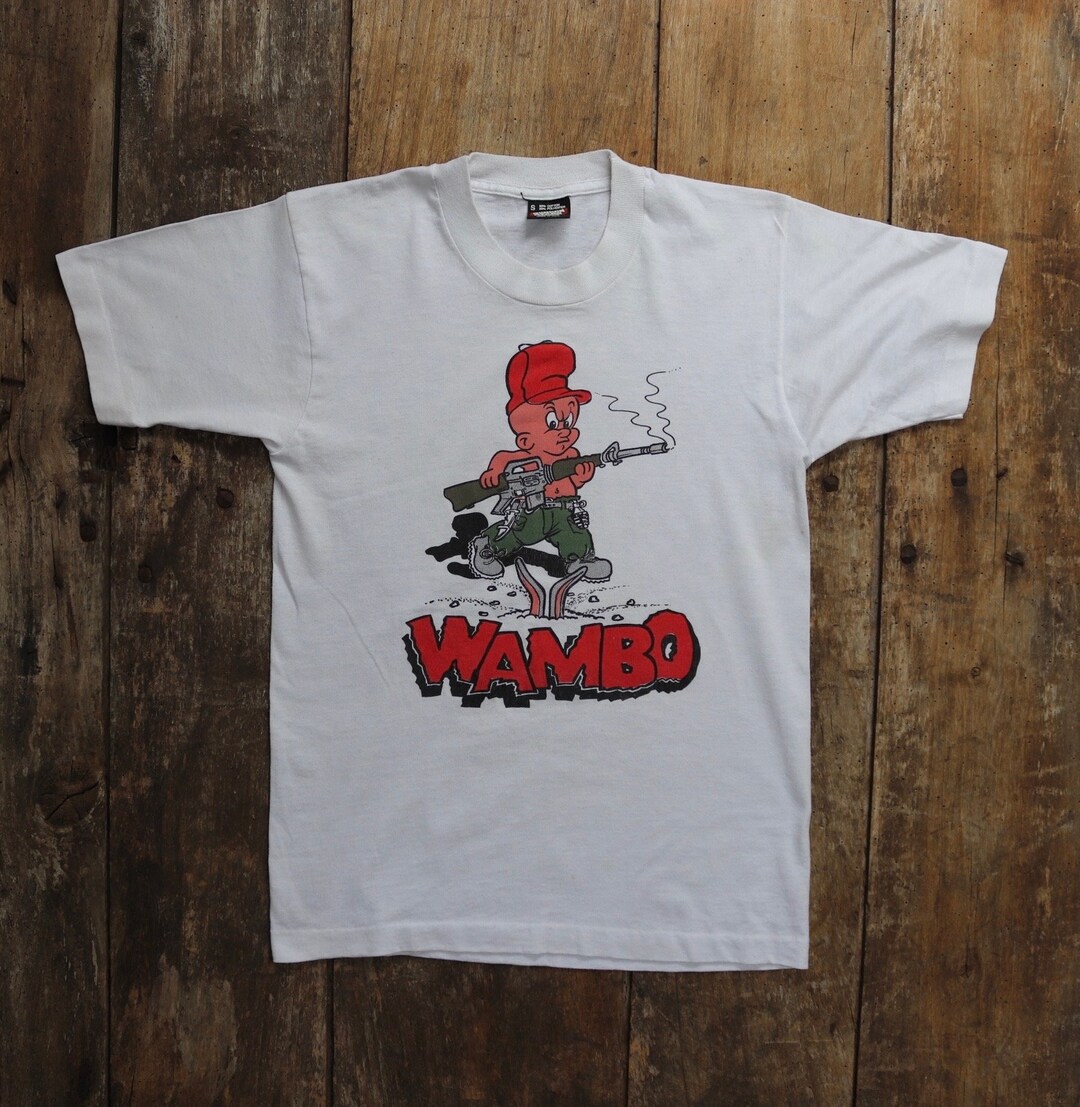Vintage 1980s 80s 1990s 90s Screen Stars White 50/50 Wambo Elmer Fudd ...