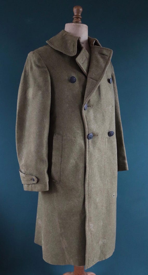 Antique WW1 US Army Wool Trench Coat - M1917 Greatcoa… - Gem