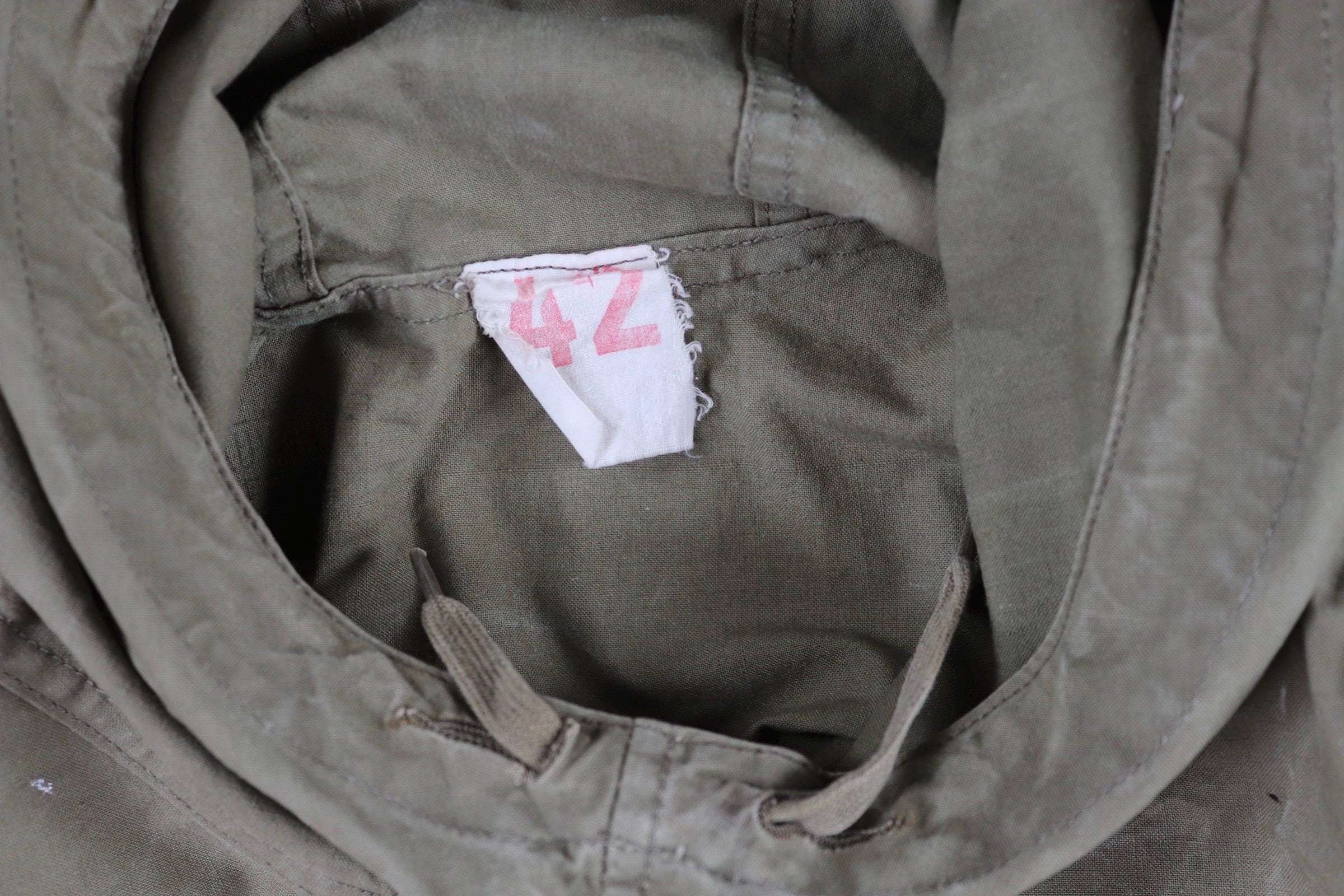 Vintage 1940s French Army Smock - 1950s Military Anorak - M47 - 54 ...
