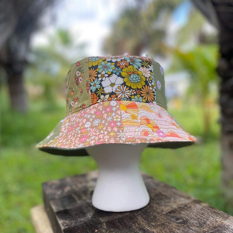 Patchwork Bucket Hat - Etsy