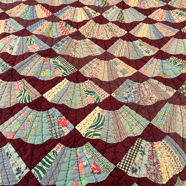 Vintage Fan Quilt - Etsy
