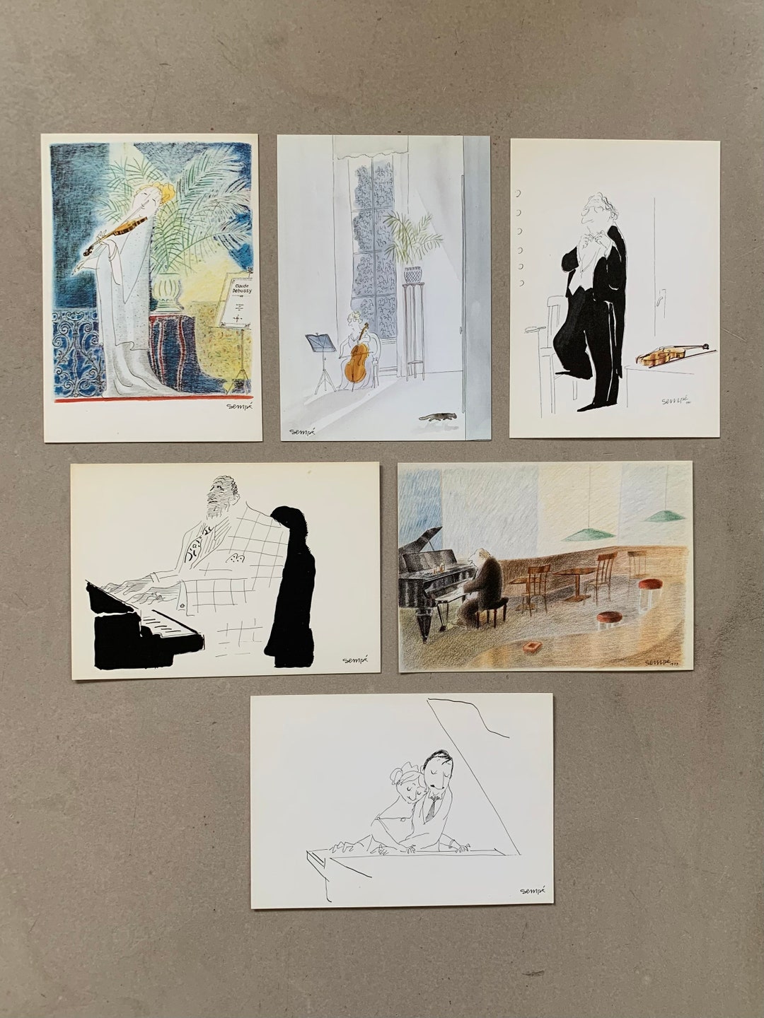 Lot of Jean-jacques Sempé Postcards - Etsy