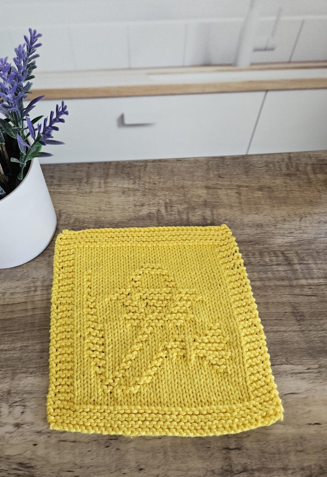 Daffodils Dishcloth, Bumblebee Yellow Cotton, Floral Washcloth, Spring ...