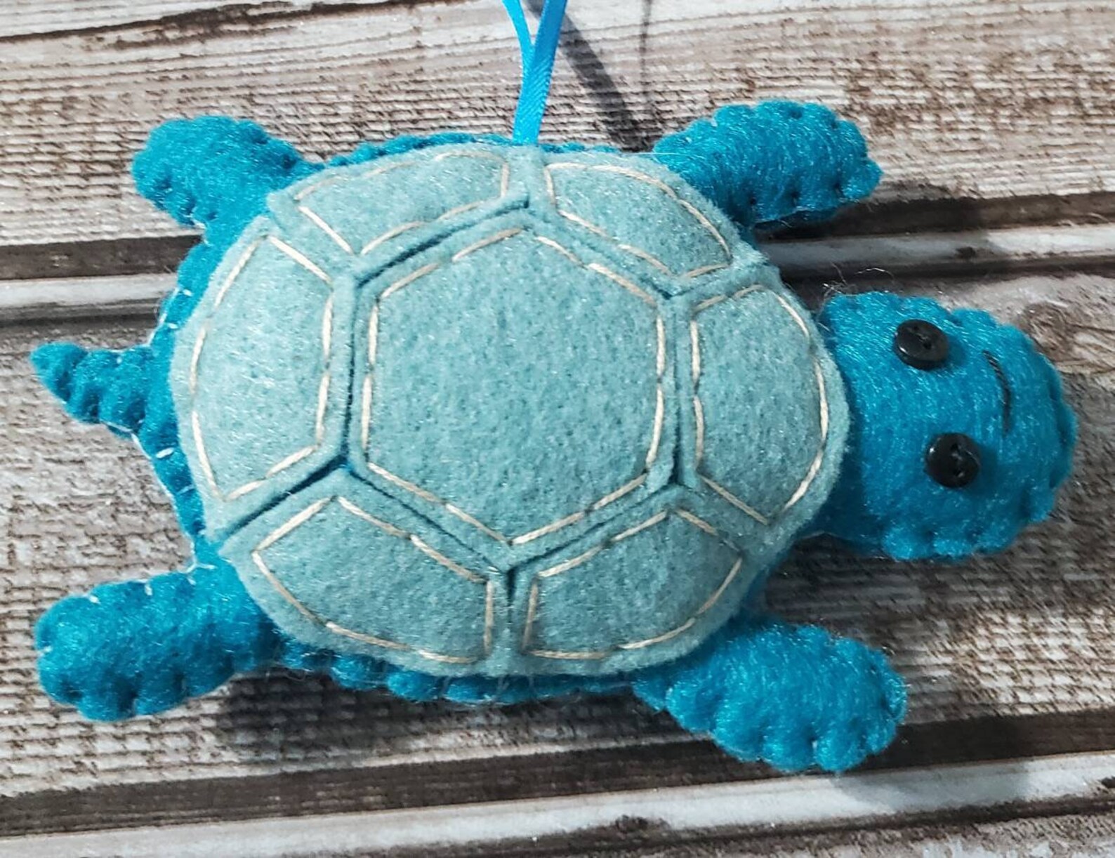Blue Turtle Ornament Felt Turtle Ornament Teal Blue Turtle - Etsy