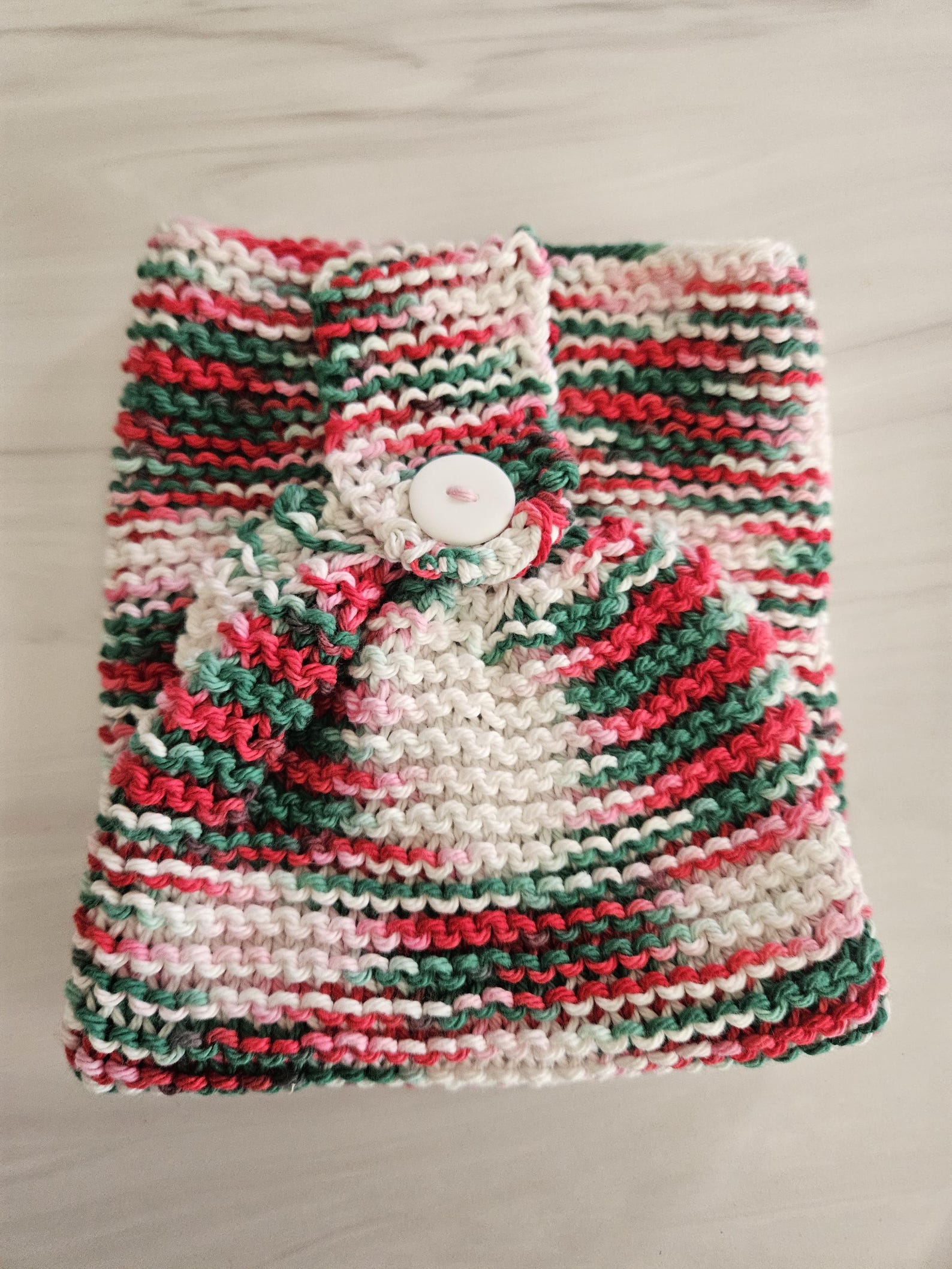 Love Christmas Dish Towel, Knit Kitchen Oven Cloth, Red White Green ...