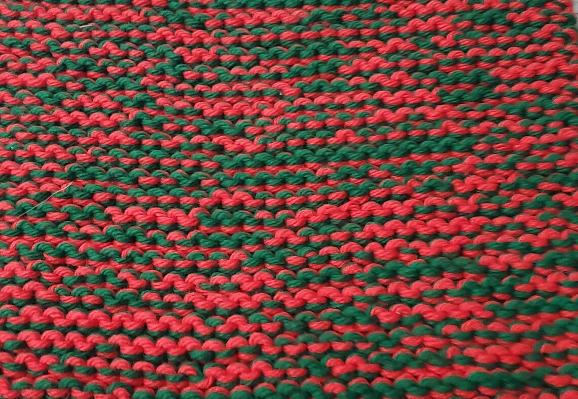 Red Green Potholder Cotton Pot Holder Forest Green Red Pot | Etsy