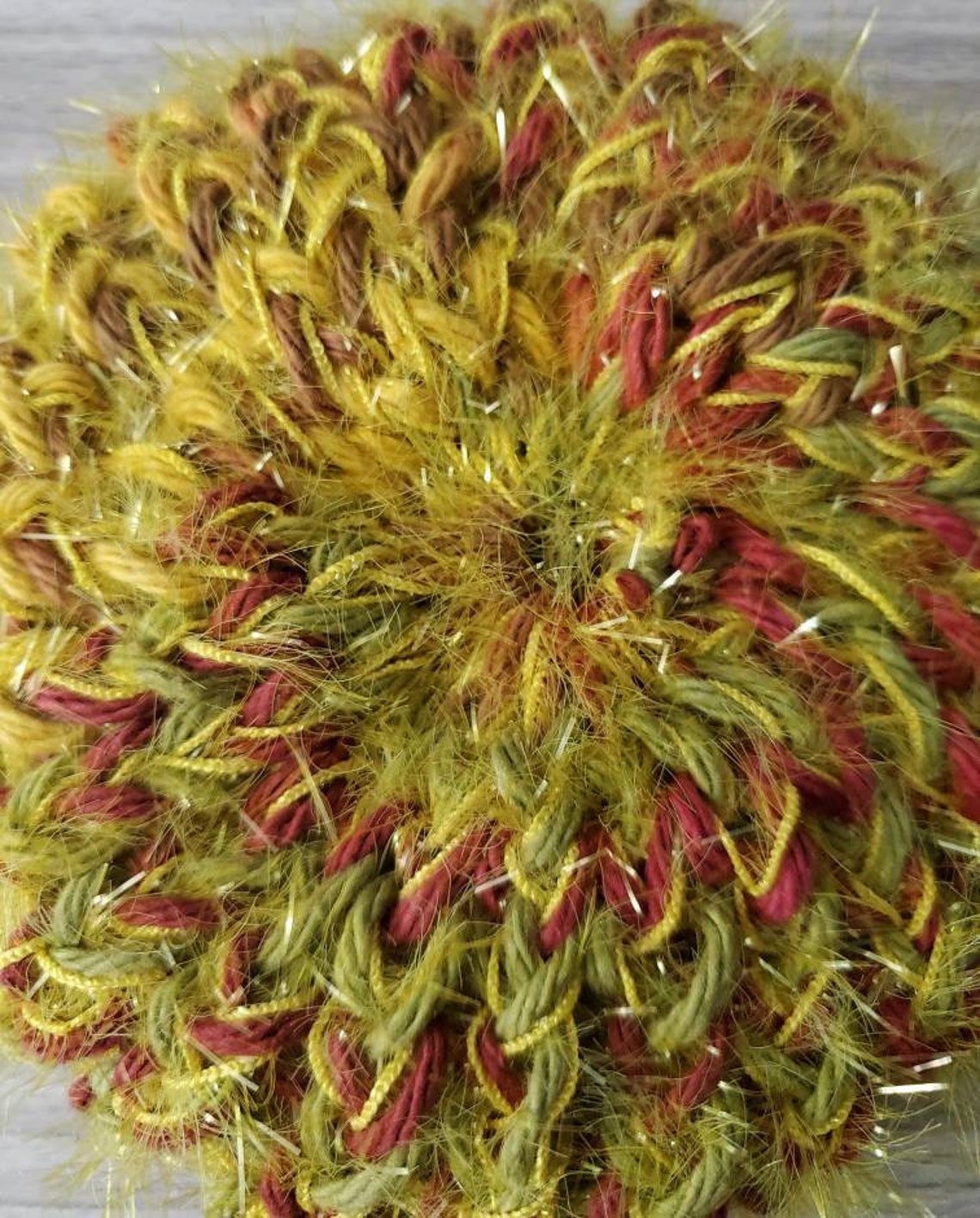 Autumn Leaves Ombre Scrubby Fall Sparkle Loom Scrubby Maroon - Etsy