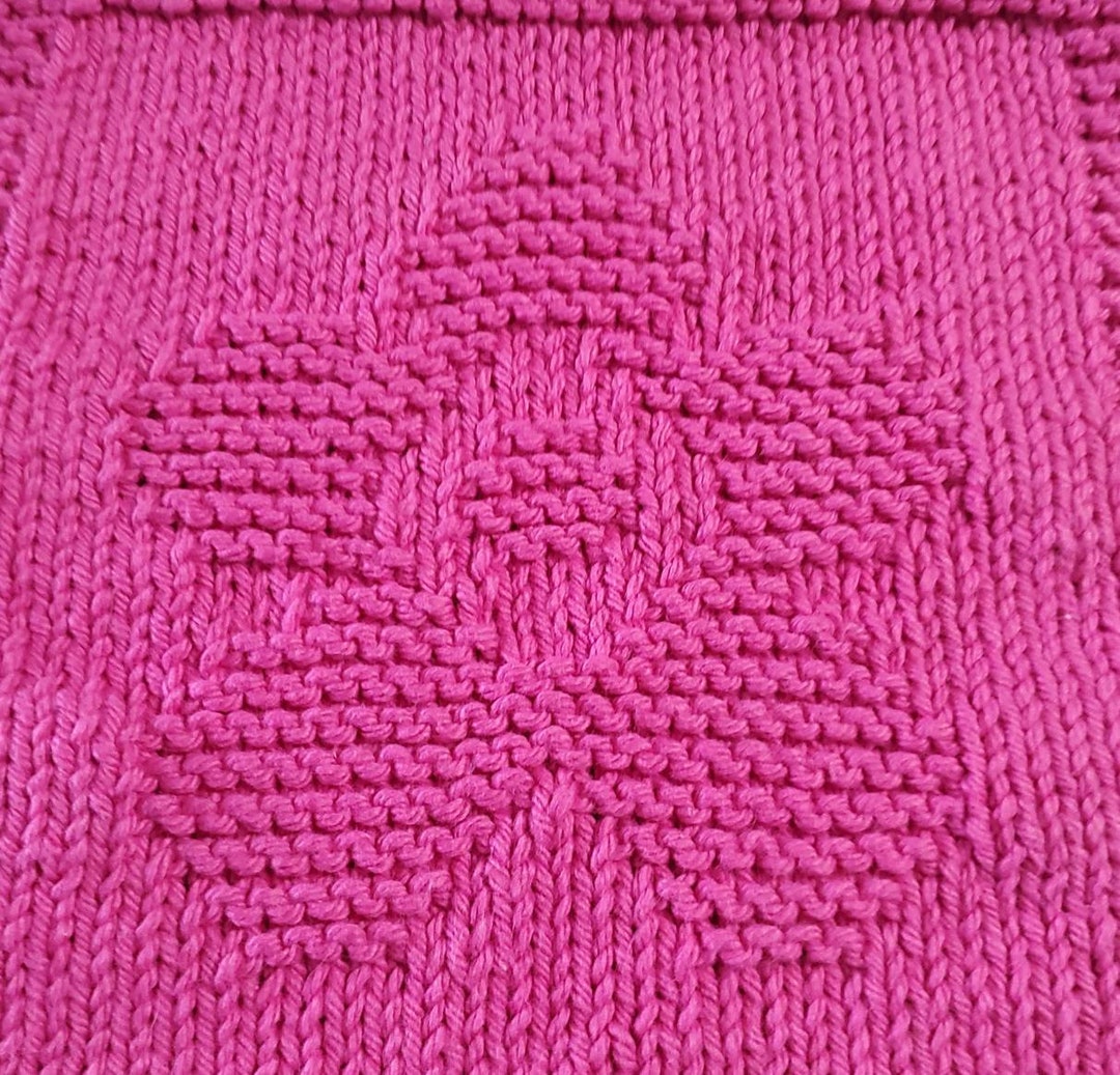 Flower Dishcloth, Pink Daisy Knit Cotton Kitchen Summer Decor ...