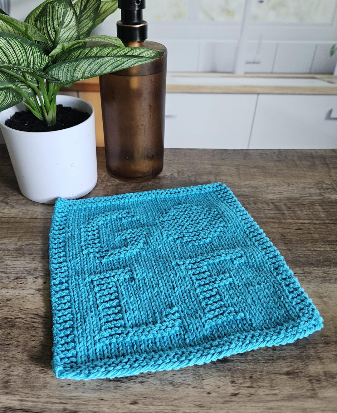 Golf Dishcloth, Mod Blue Cotton Kitchen Decor, Ecofriendly Reusable ...