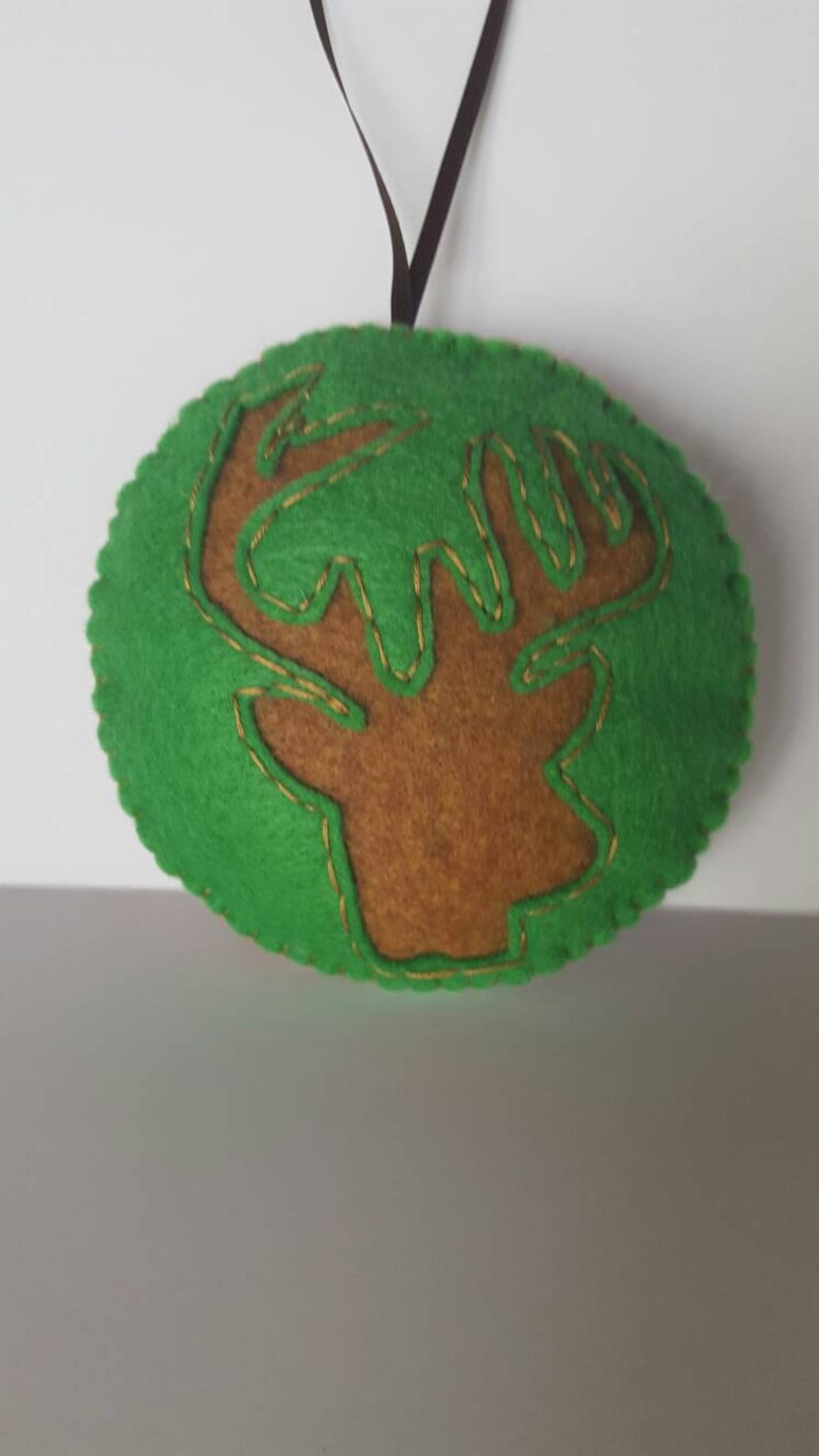 Deer Ornament Buck Silhouette Ornament Felt Deer Silhouette - Etsy