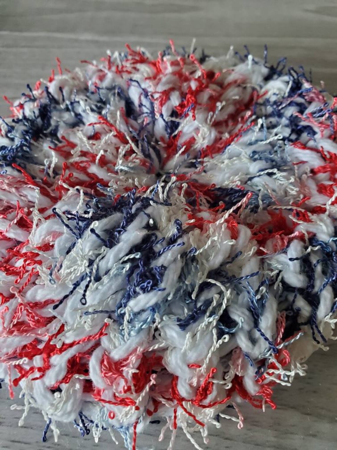 Americana Scrubby Red Blue White Kitchen Dishrag Knit Loom | Etsy