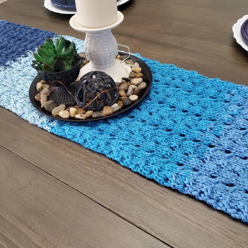 Knit Table Runner - Etsy