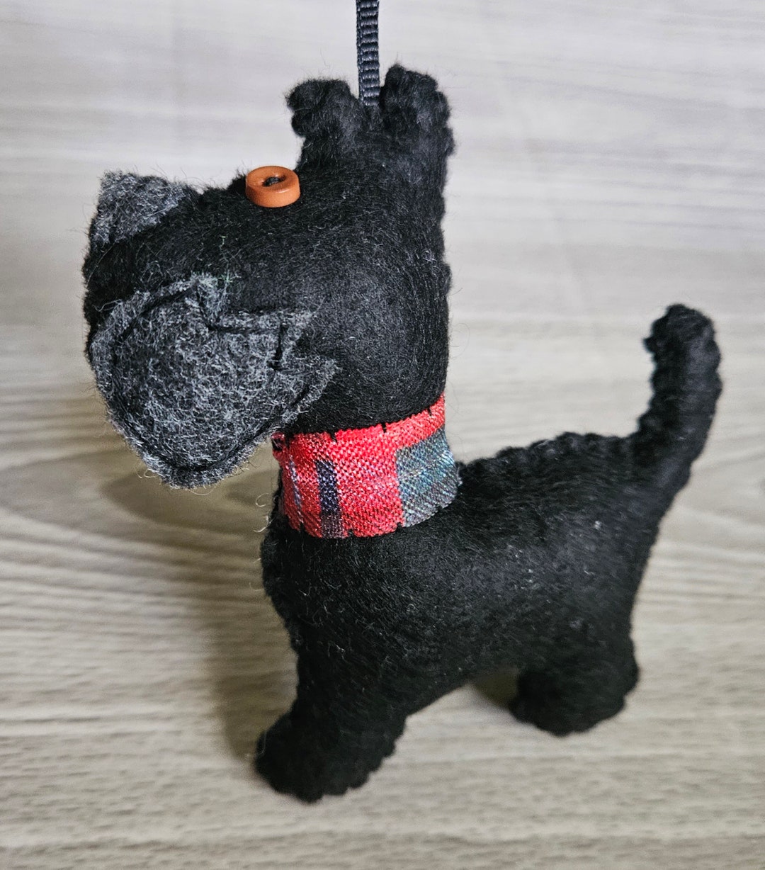 Scottie Dog Felt Ornament, Black Scottish Terrier, Christmas Felt Pet ...