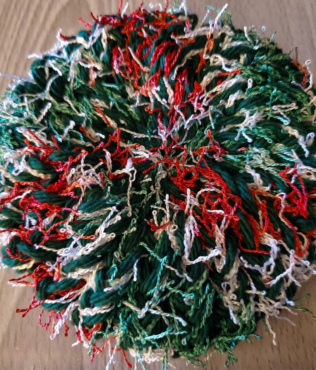 Green Christmas Scrubby, Red White Green, Holiday Theme Kitchen Gift ...