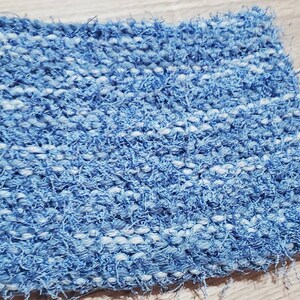 Faded Denim Scrubby, Hand Knit Scrubber, Shades of Blue Scrubby ...