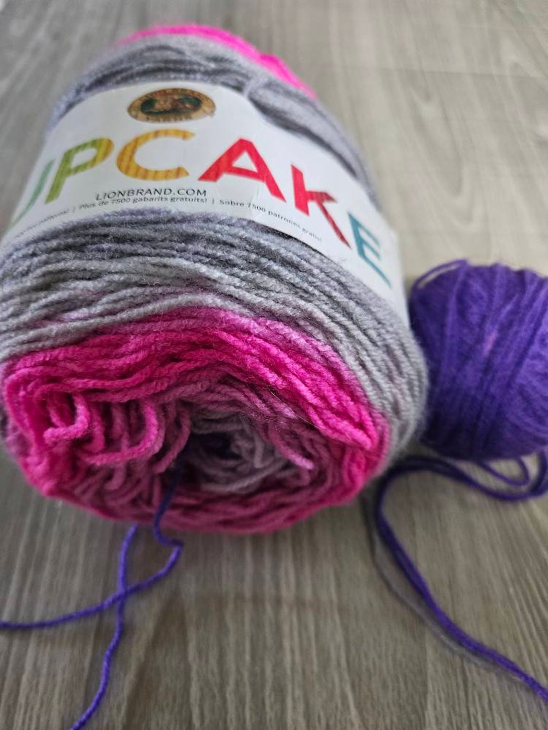 Tutu Much, Lion Brand Cupcake Yarn, Acrylic Knit Crochet, Pink Purple ...