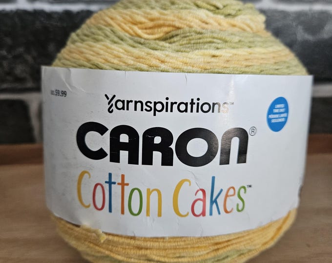 Sunflowers Caron Cotton Cakes, Shades of Yellow Green Yarn, Cotton ...