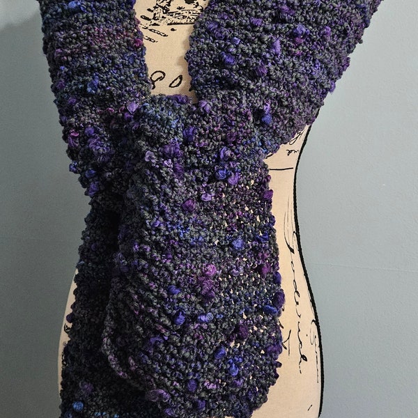 Knit Scarf Purple - Etsy