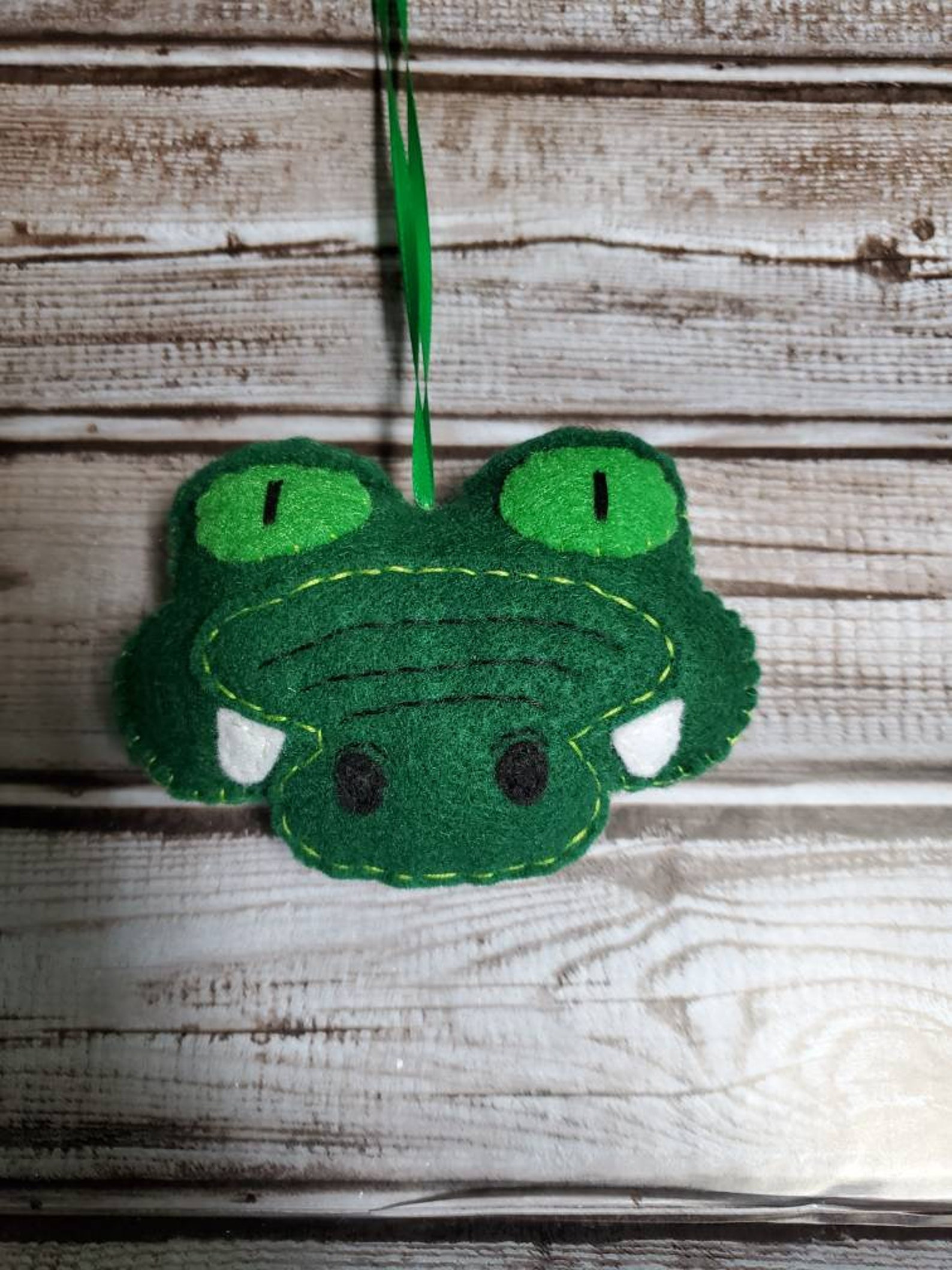 Alligator Ornament Felt Alligator Ornament Embroidery - Etsy
