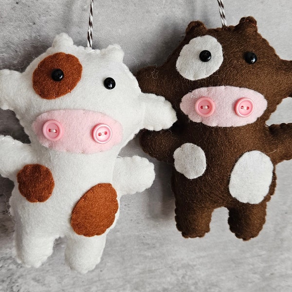 Felt Cow - Etsy