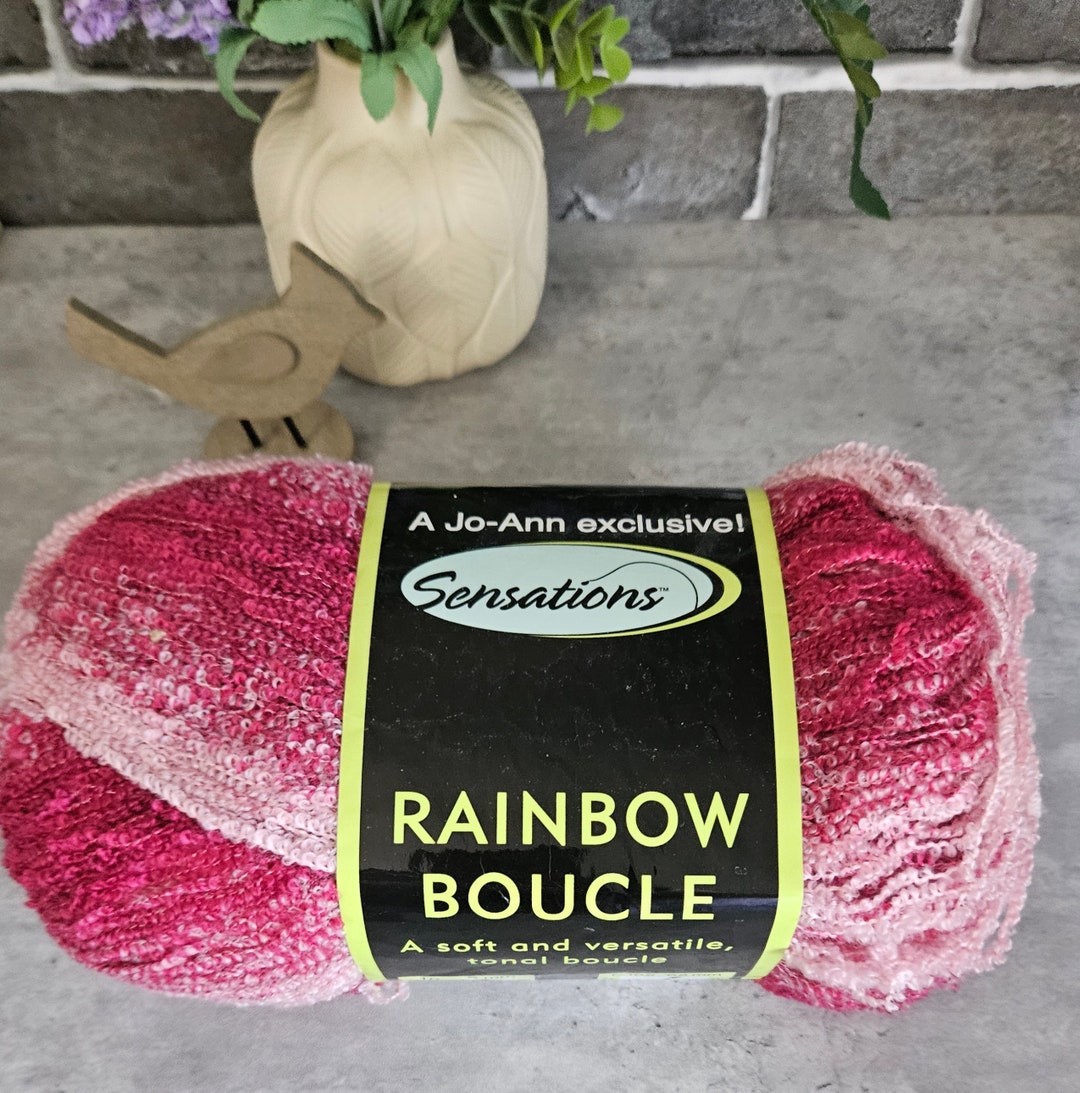 Rainbow Boucle Red, Sensations Boucle Yarn, Shades of Pink Yarn, Knit ...