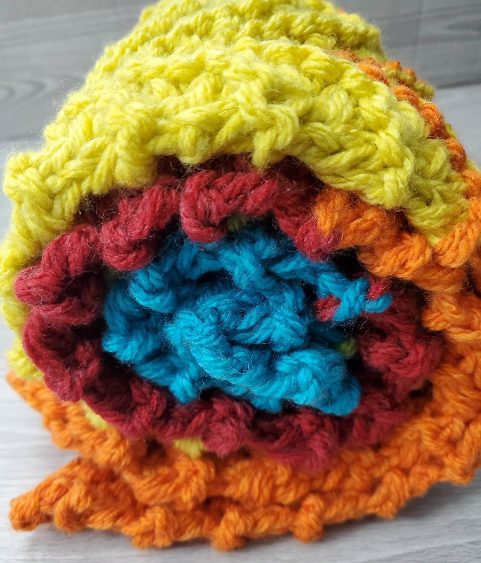 Rainbow Chunky Scarf Knit Textured Scarf Red Orange Blue - Etsy