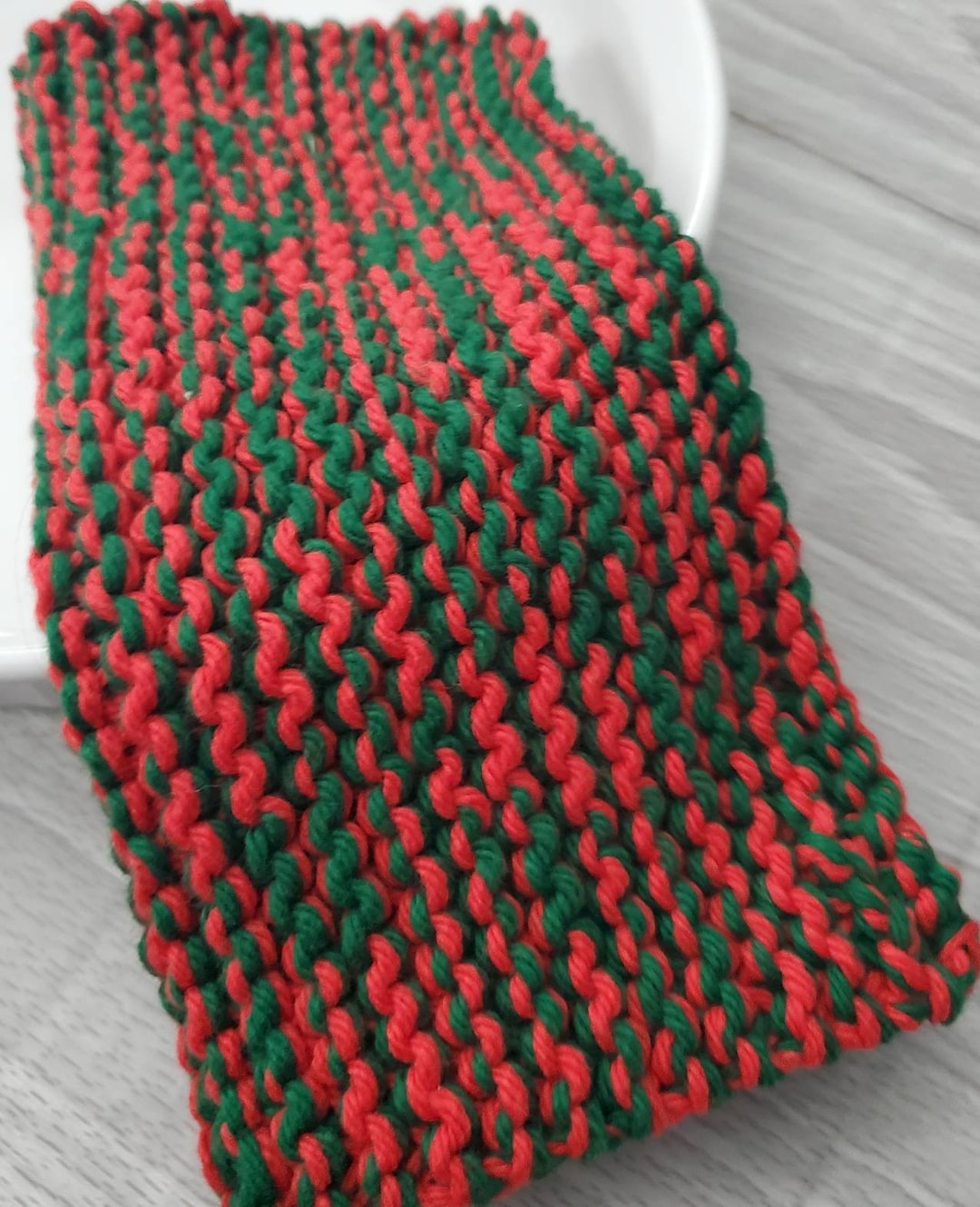 Red Green Potholder, Cotton Pot Holder, Forest Green Red Pot Holder ...