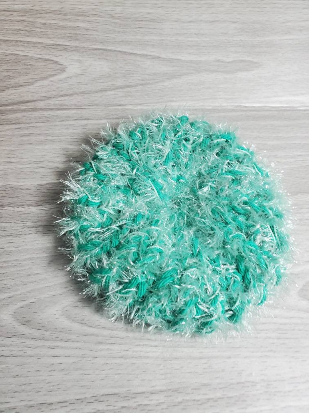 Mod Green Scrubby, Sparkle Round Kitchen, Knit Loom Dish Scrubber ...