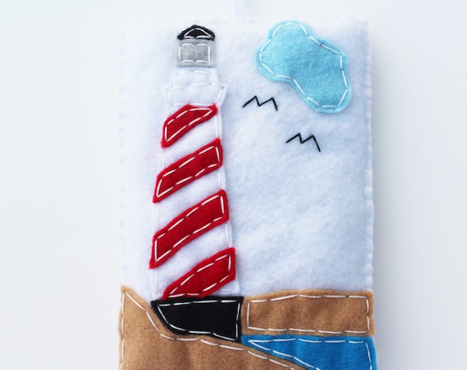 Lighthouse Ornament Felt Lighthouse Ornament Beach Cottage - Etsy