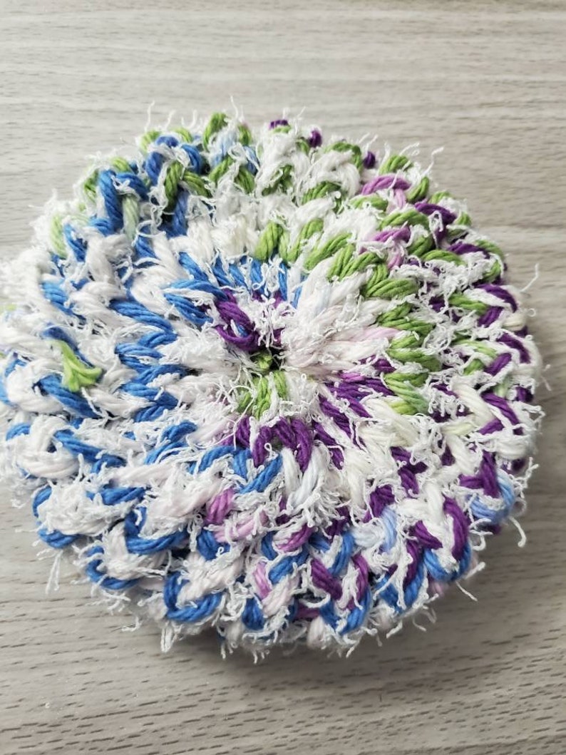 Fruit Punch Scrubby Green Purple Blue White Scrubber Kitchen | Etsy