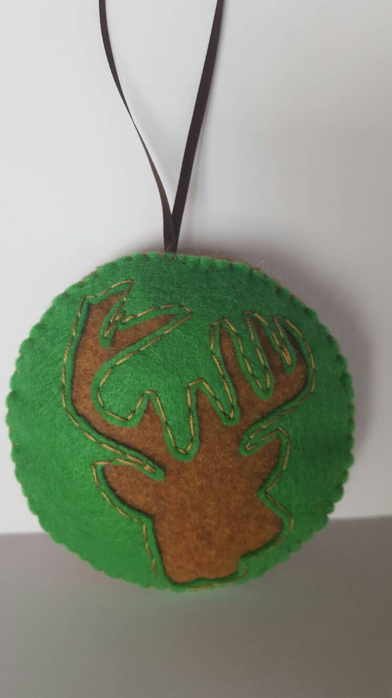 Deer Ornament Buck Silhouette Ornament Felt Deer Silhouette - Etsy
