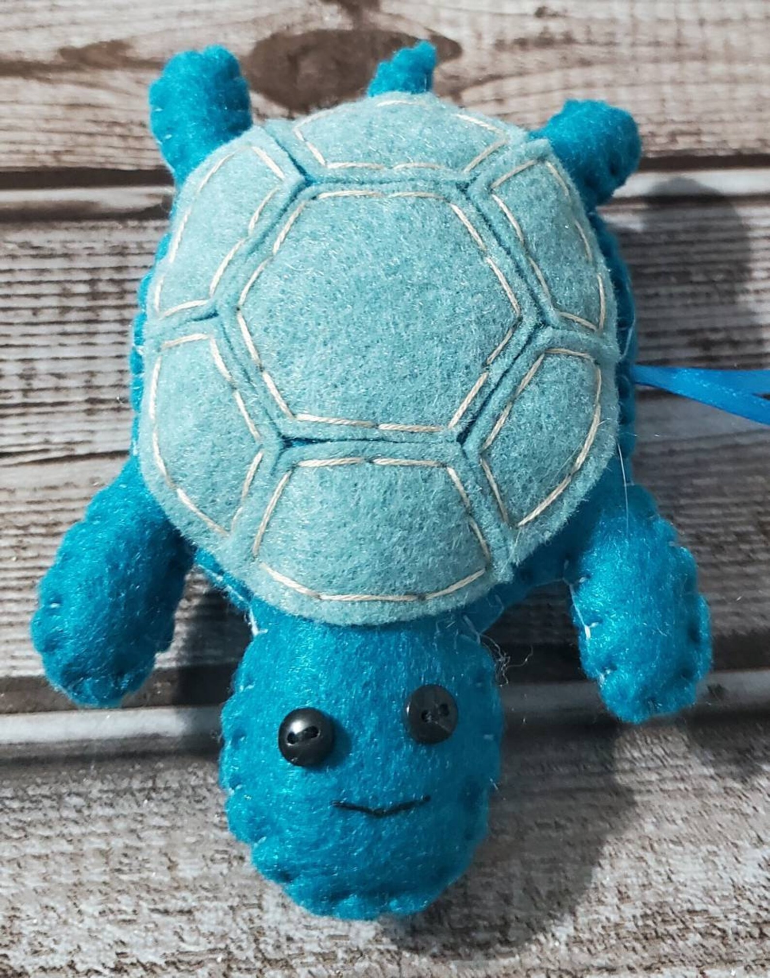 Blue Turtle Ornament Felt Turtle Ornament Teal Blue Turtle - Etsy