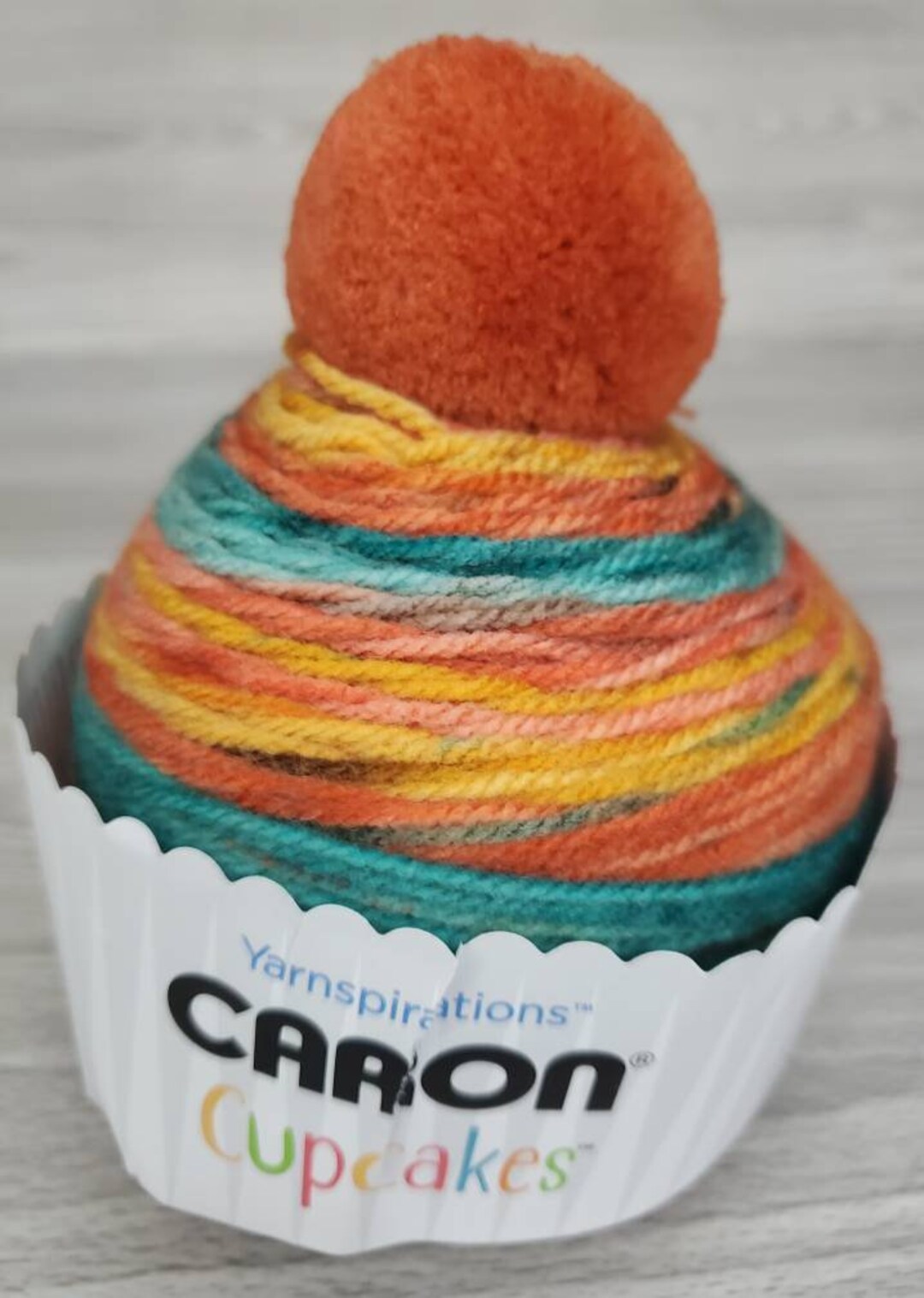 Mango Tango, Caron Cupcakes Yarn, Orange Green Yellow, Acrylic Knit ...