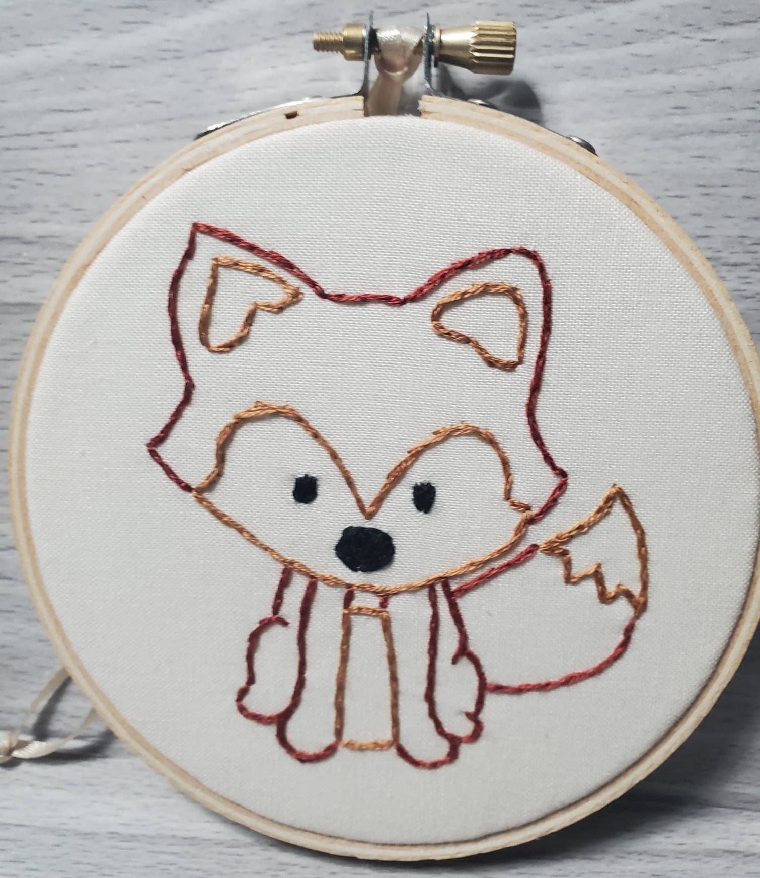 Fox Embrodiery Ornament Woodland Ornament Fox Ornament - Etsy