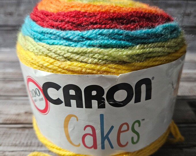 Rainbow Sprinkles, Caron Cakes Yarn, Red Yellow Orange Green Blue, Knit ...