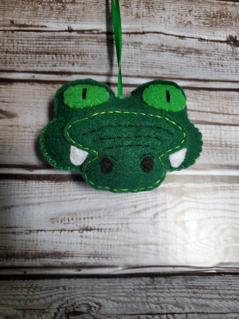 Alligator Ornament Felt Alligator Ornament Embroidery - Etsy
