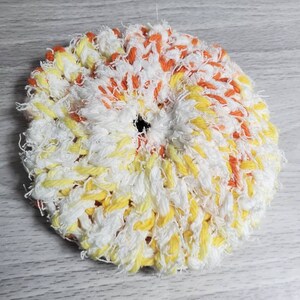 Creamsicle Scrubby, Yellow White Orange, Kitchen Round Dish Scrubber ...