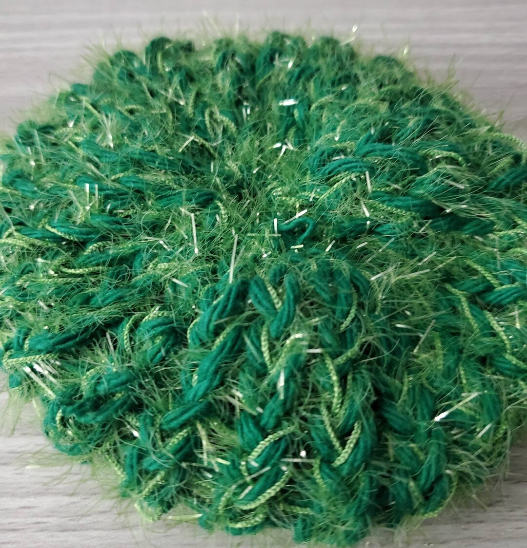 Forest Green Scrubby, Green Loom Sparkle, Kitchen Round Dishrag ...