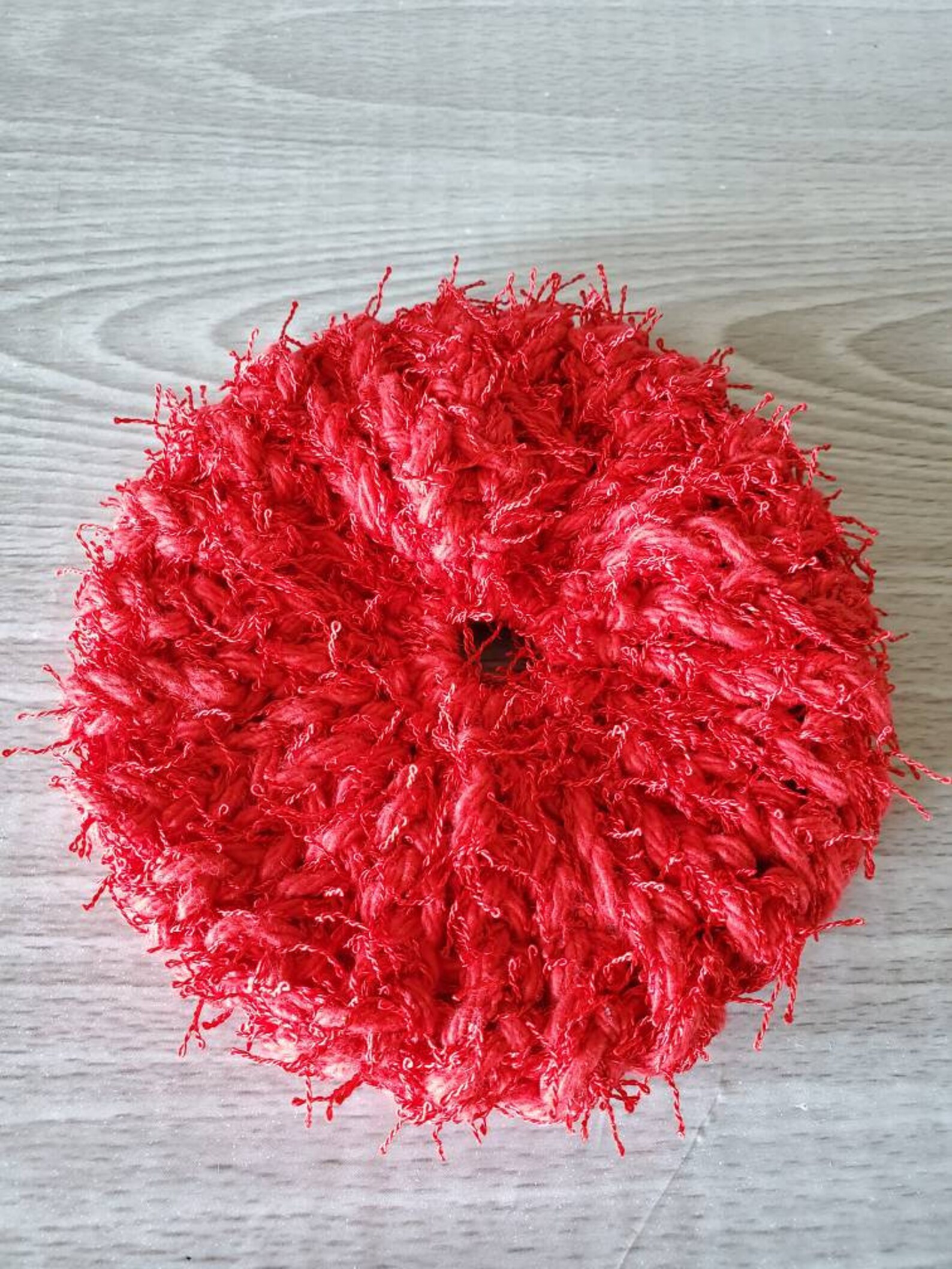 Red Loom Scrubbie Red Round Scrubby Kitchen Scrubby Knit - Etsy