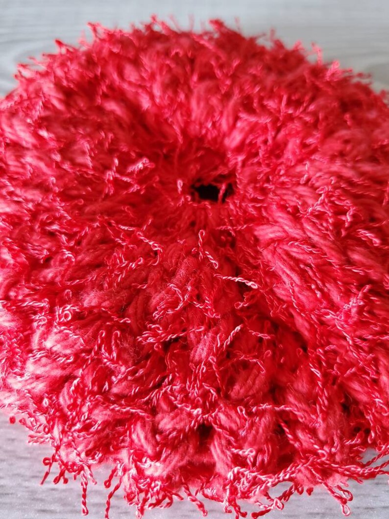 Red Loom Scrubbie Red Round Scrubby Kitchen Scrubby Knit - Etsy