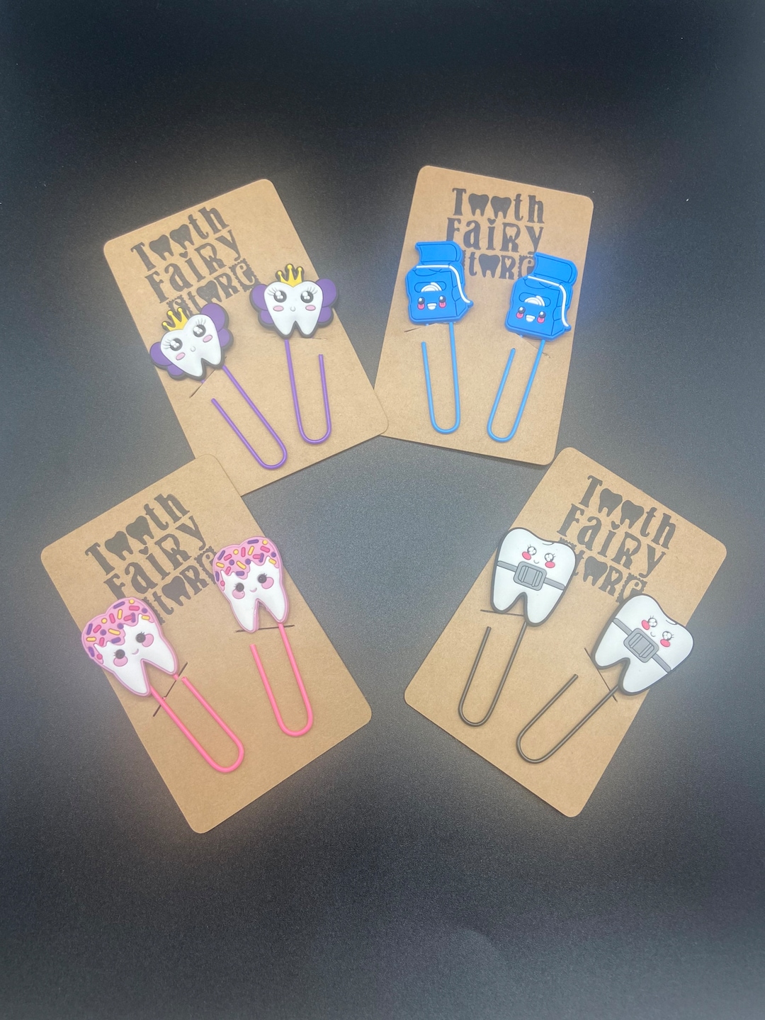 Dental Themed Paper Clip Bookmark Teeth Charms. Tooth Charms. Dental ...