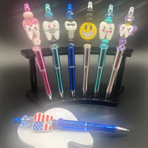 Dental Themed Beaded Pen With Tooth Charms - Etsy