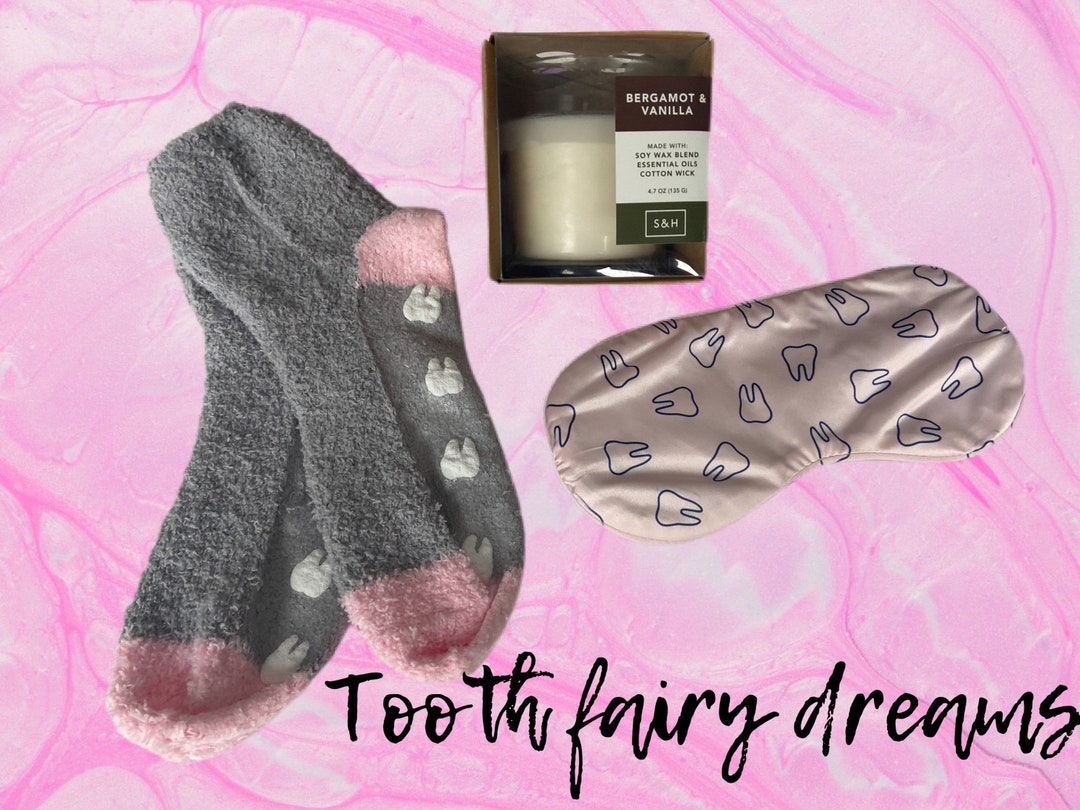Tooth Fairy Gift Set: Satin Sleep Mask, Fuzzy Socks - Etsy