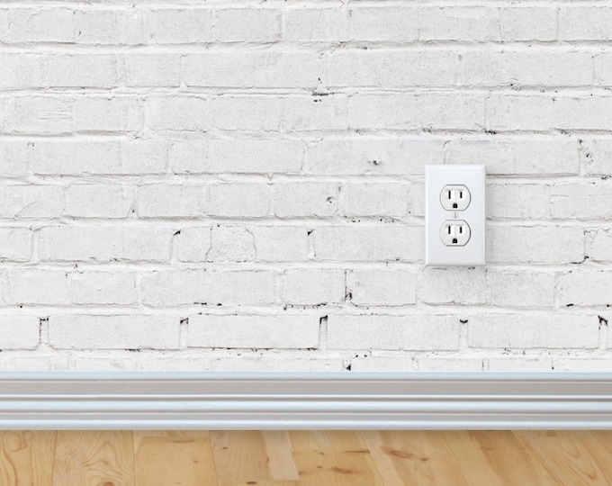 White Brick Wallpaper / White Brick Removable Wallpaper / Faux Brick ...